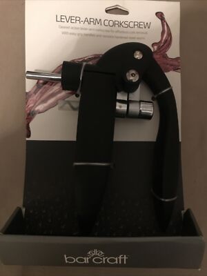 BarCraft Lever-Arm Geared Action Corkscrew Effortless CORK removal! NEW ...