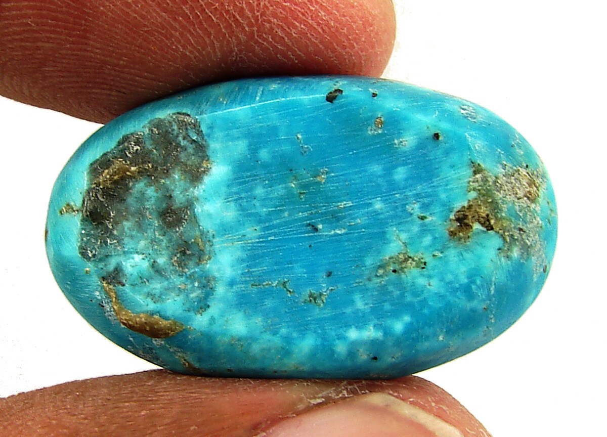 31.20 CT Naturel Perse Turquoise Gemme Cabochon Câble Drapé Pierre ...