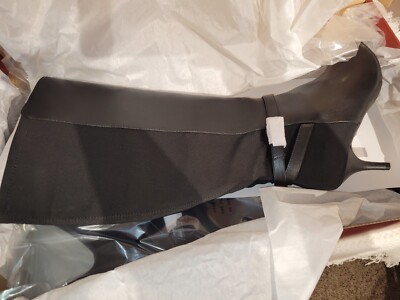 Dressbarn Tall Calf Boots NIB Size 9W Black With Silver Buckle | eBay