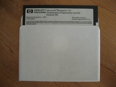 disquette 5 1/4 hewlett packard deskjet500 windows 3.0 | eBay