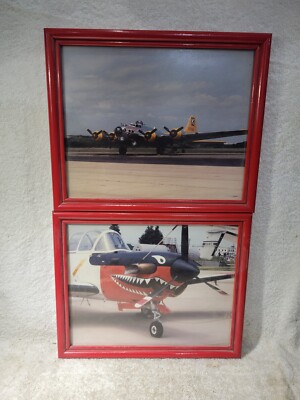 2 Framed Military Airplane Pictures | eBay