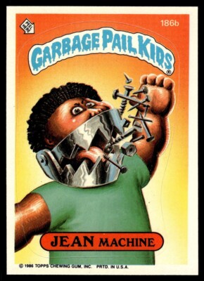 1986 Topps Garbage Pail Kids GPK Jean Machine # 186b Sticker Card | eBay
