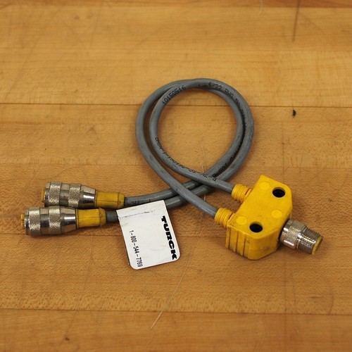 Turck VB2 -FSM 4.4/2RK 4.4T-0.3/0.3/S651 Molded Twin Junction Cordset ...