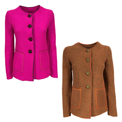 IL THE DELLE 5 Women's Jacket Boiled Wool GISELLE 88 Made IN Italy | eBay