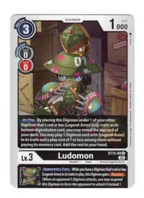 Digimon Card - 2021 Ludomon ST13-09 - Bandai Starter Deck RagnaLoardmon ...