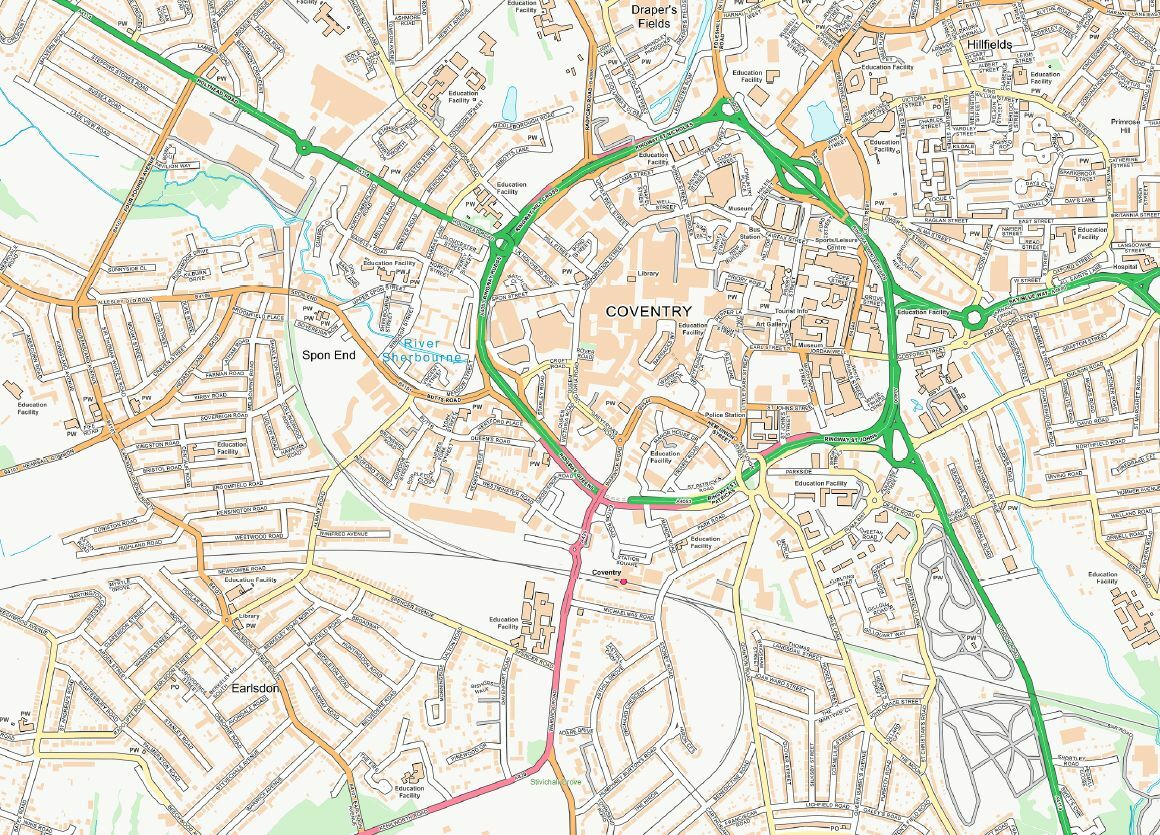 Coventry Map COVENTRY