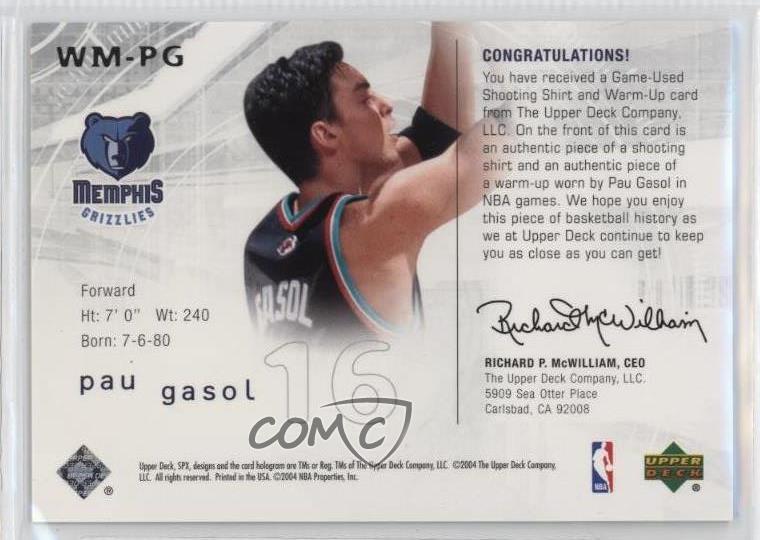 2004-05 SPx Winning Materials Pau Gasol #WM-PG HOF | eBay