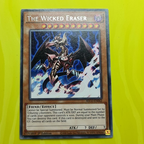 THE WICKED ERASER | YUGIOH | KICO | RARE | 2021 | 1st Edition | NM #37 ...