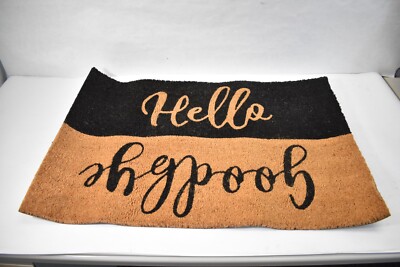 Rugsmith Coir Doormat Hello Goodbye 24" x 36" Home Decoration Pad Rug ...