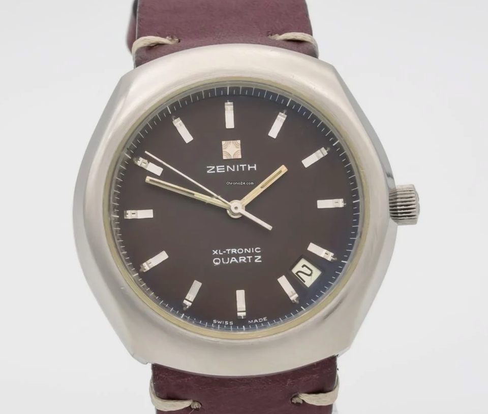 Zenith XL-Tronic Quartz Rare Tropical Dial Stainless Steel 40mm | eBay