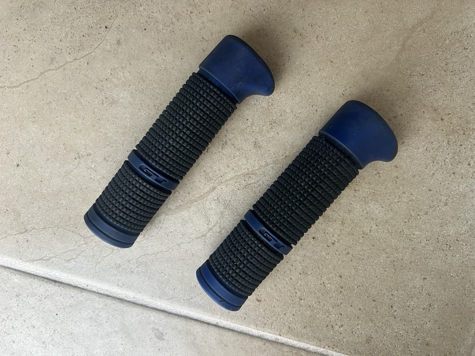GT Handle Bar Grips Slip On Blue and Black Mountain Bike | eBay Australia