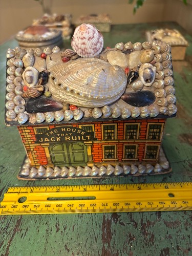 Old Vintage Sailor's Victorian Shell Art Valentines Candy Box House ...