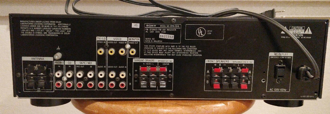 Sony STR-D515 Stereo Surround Sound Receiver | eBay