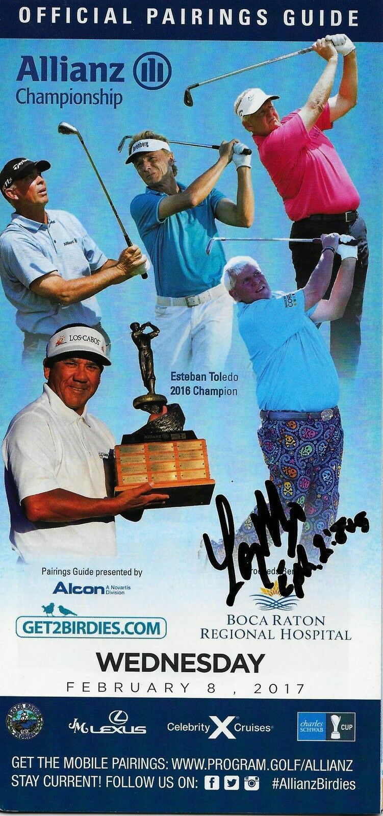 Masters Champion Golfer Larry Mize Signed Allianz Program COA | eBay