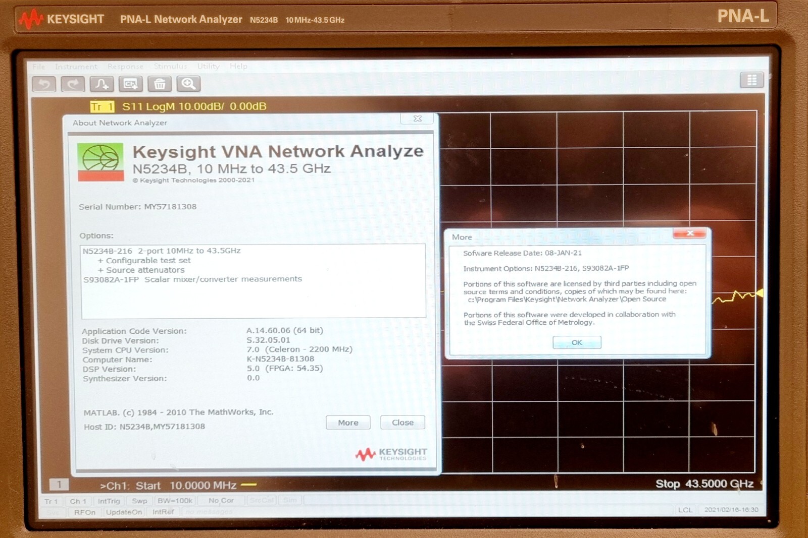 N5234B 2-Port 43.5GHz PNA-L Network Analyzer Mixer OPT Keysight & CAL ...