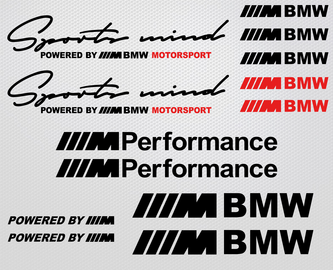 BMW decals Sports Mind Vinyl M Performance Sticker M3 M5 M6 Auto sport ...