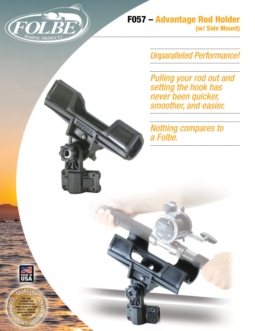 Folbe F080 - Advantage Fishing Rod Holder with Side Mount and Extension ...