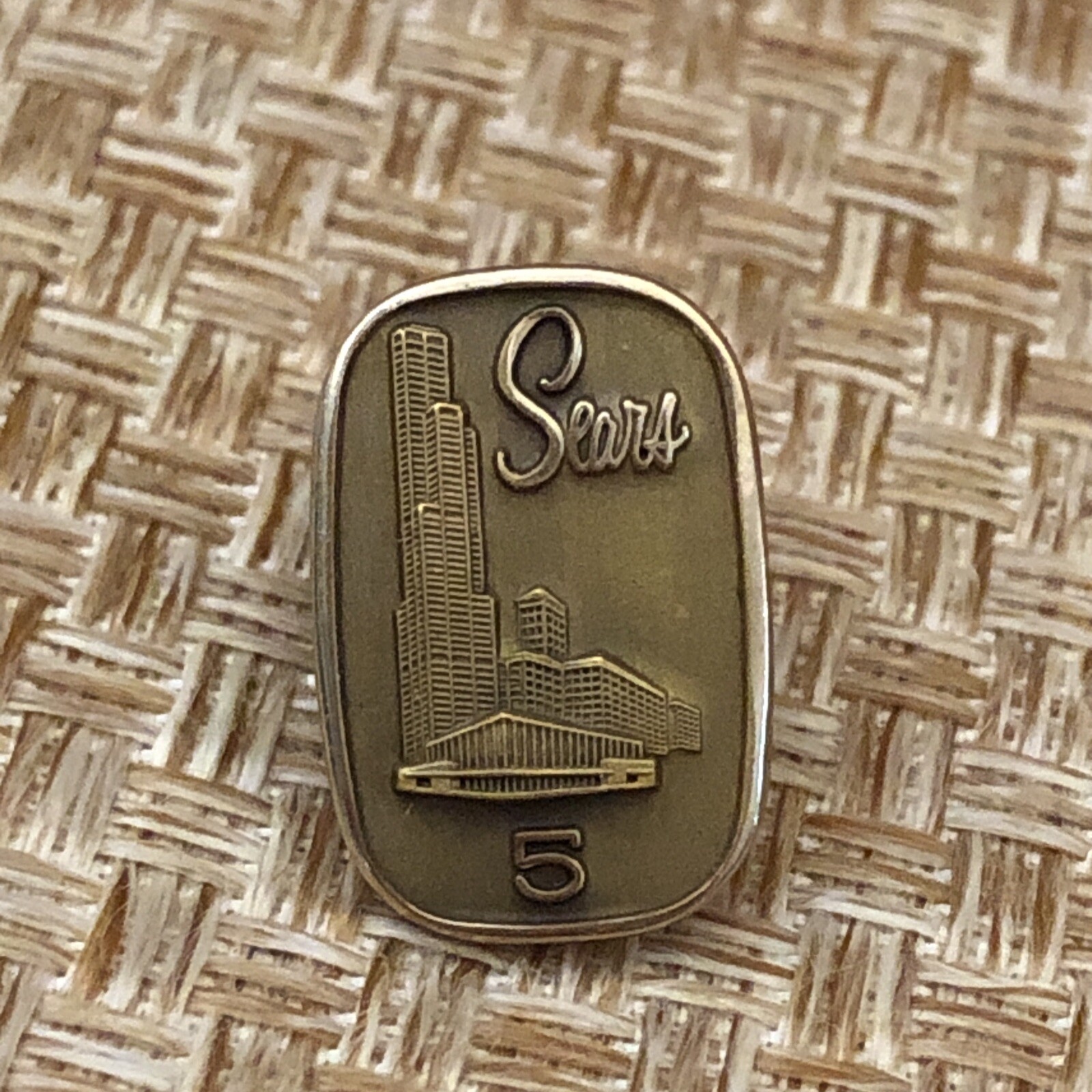 Sears Tower 1/10 10K GOLD FILLED 5 Year Service Vintage CTO Tie Tack ...