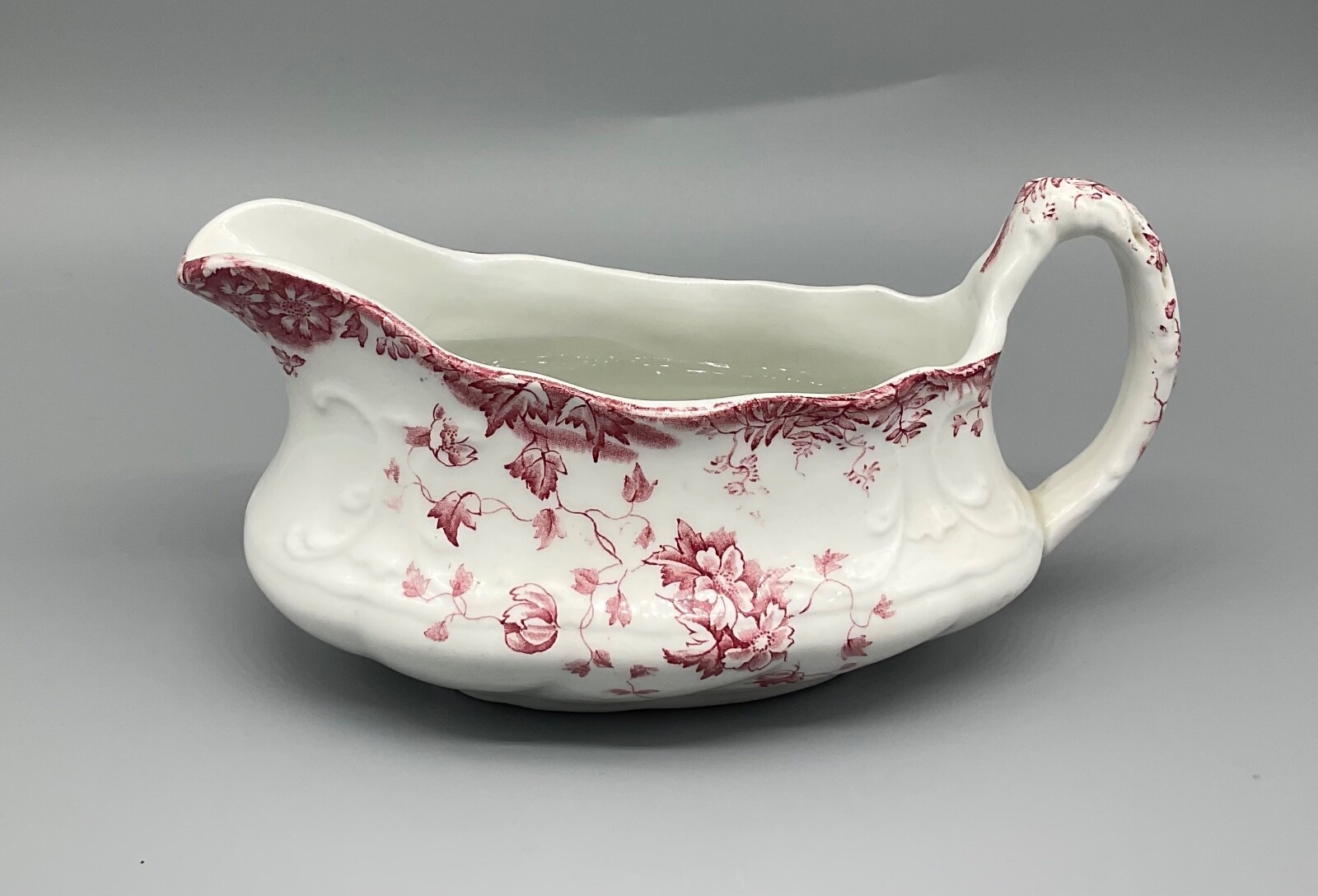 Upper Hanley Pottery Alhambra red gravy semi porcelaine England 7.5 ...