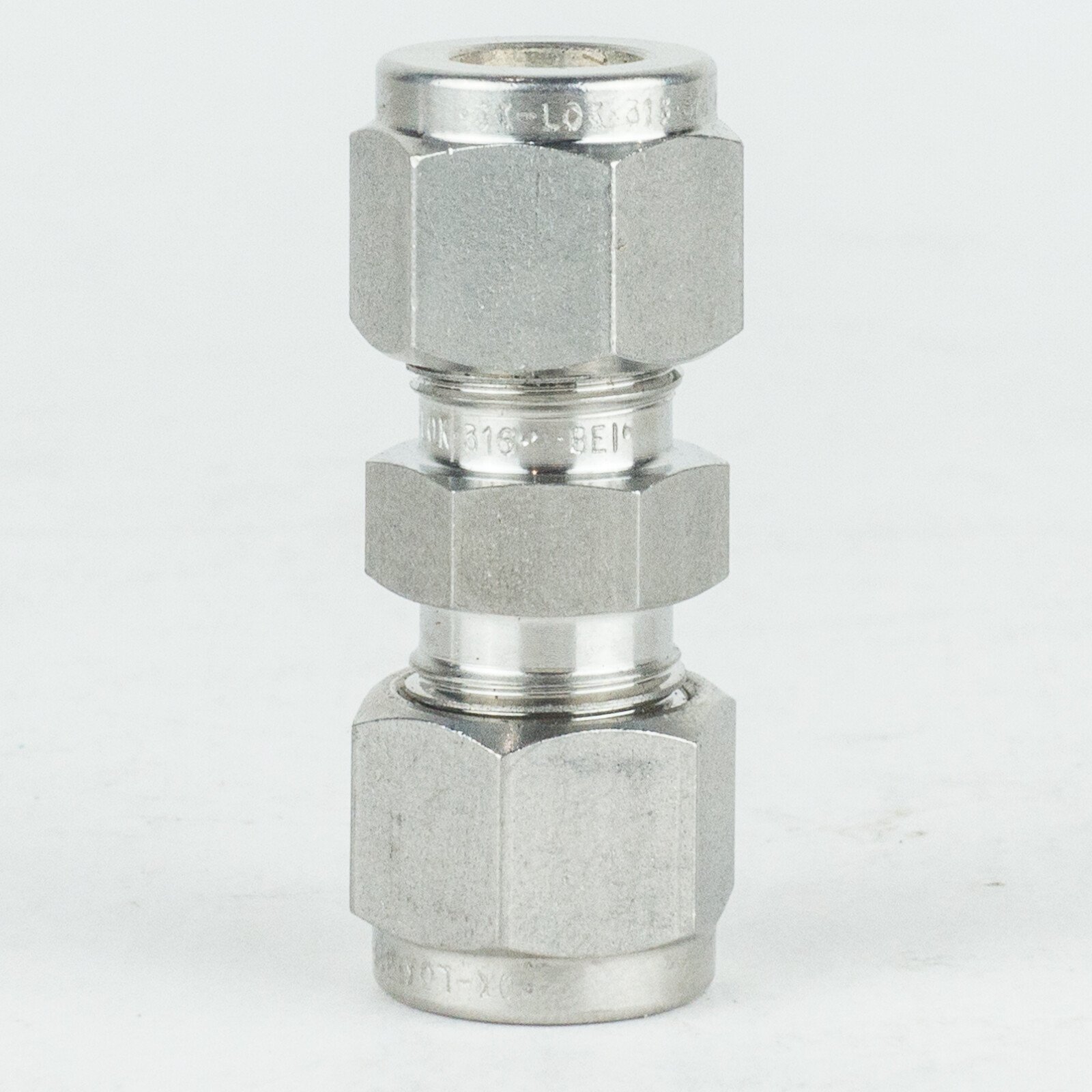 DK-Lok 3/8" Tube-to-Tube Compression Union Coupler, 316 Stainless, lot ...