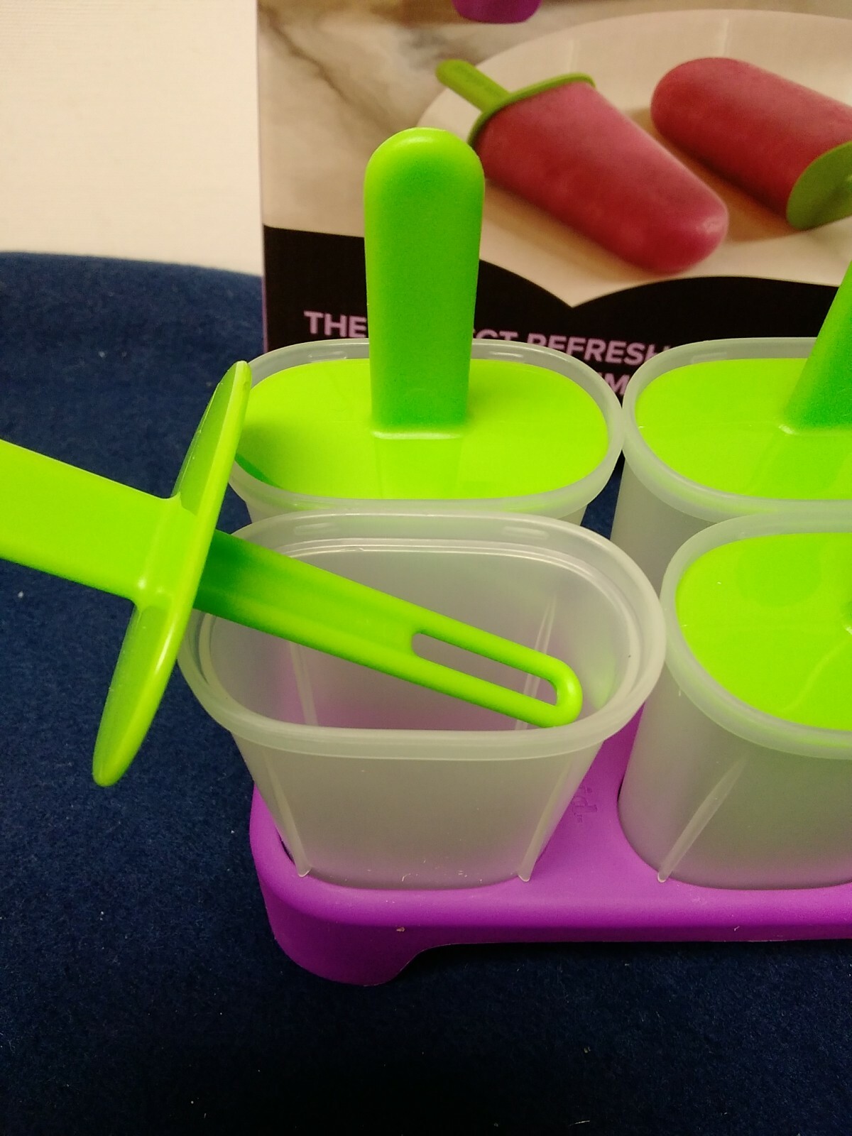Minute Maid Ice Pop Molds Tray Make 6 Pops Purple Tray With Green ...