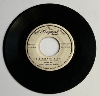 Joseph Null Jonny Anello's Quintet 45 RPM Request Promo 3003 Yesterday ...