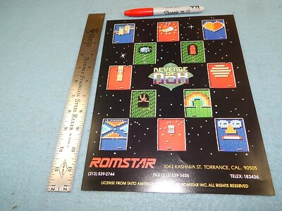 1987 Romstar Taito REVENGE OF DOH video game advertising flyer | eBay
