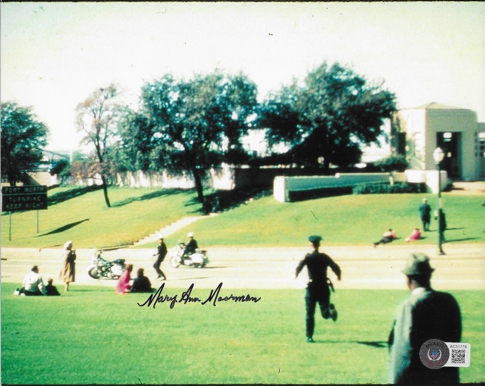 Mary Ann Moorman Signed 8x10 Photo Autographed BAS JFK Assassination ...