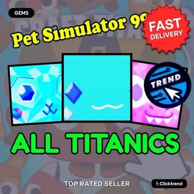 1x Titanic pet simulator 99(ps 99) |🤑CHEAPEST HUGE PETS🤑| PET SIM | eBay UK