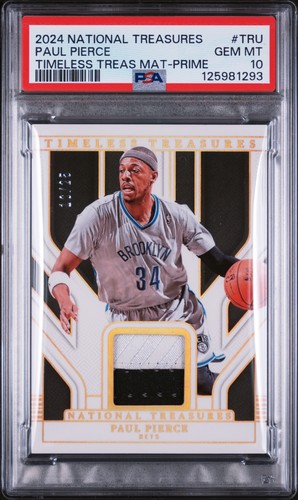 PAUL PIERCE 2024-25 NATIONAL TREASURES TIMELESS MAT PATCH PRIME PSA 10 ...
