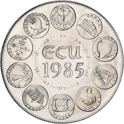 [#398195] France, Medal, Ecu Europa, Marianne, 1985, Copper-nickel ...