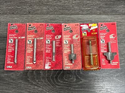 6pc Vermont American 1/4" Shank Router Bit Set - Made In USA | eBay