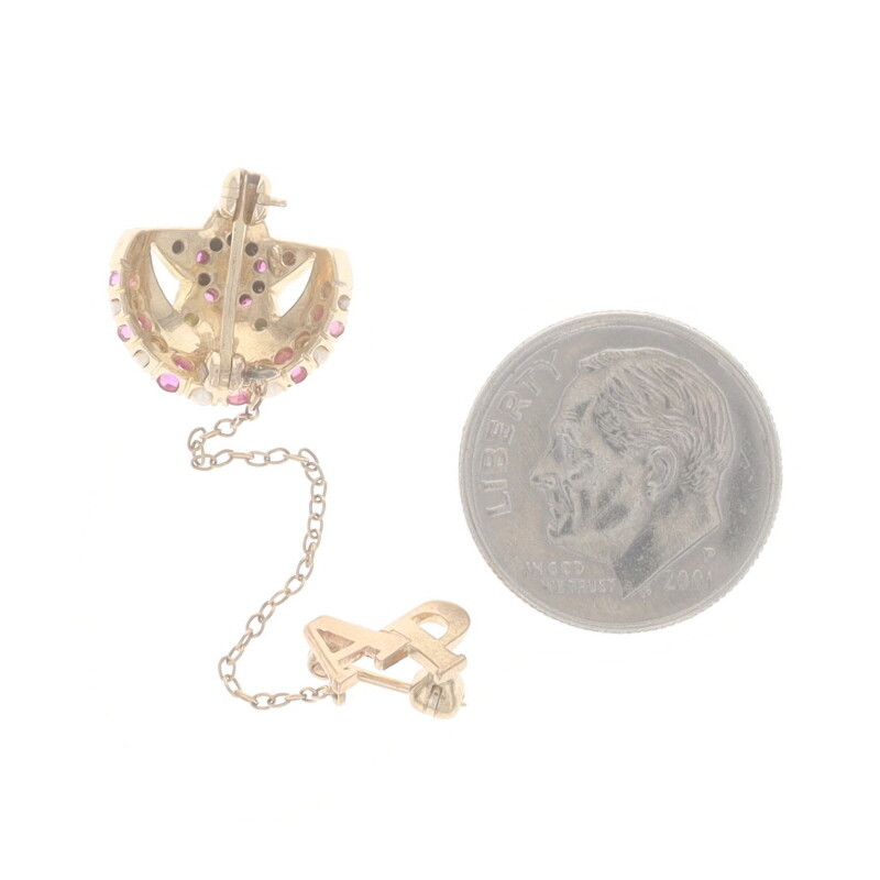 Yellow Gold Kappa Sigma Vintage Badge & Guard Pin - 14k Ruby 1926 ...