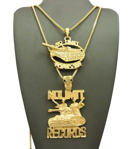 NO LIMIT FOREVER & NO LIMIT RECORDS PENDANT &BOX CHAINS NECKLACE SET ...