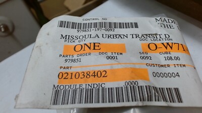 OrionBus Telltale RH indicator module 021038402 | eBay