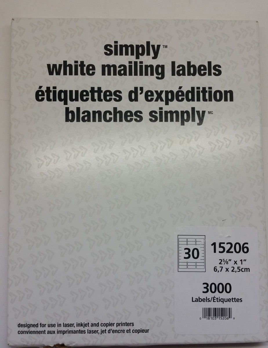 White Mailing Labels