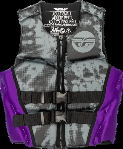 Fly Purple Grey Black Neoprene Life Jacket Flotation Vest Adult Womens ...