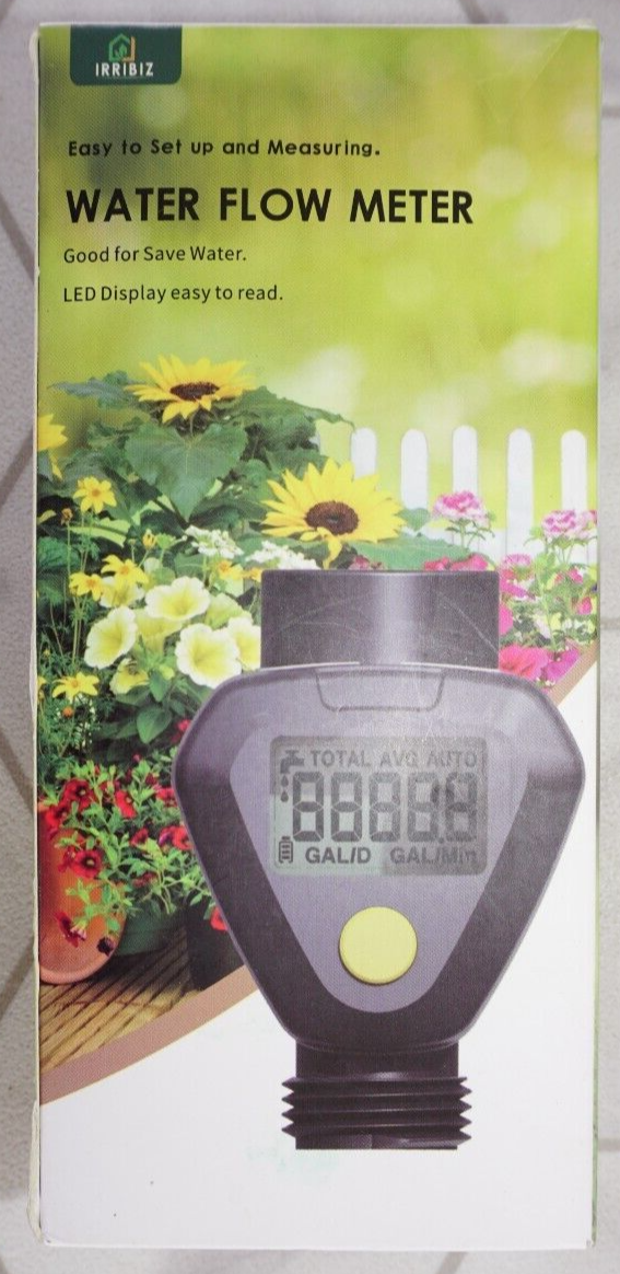 Irribiz Water Flow Meter RV Hose Meter with Quick Connectors Measuring ...