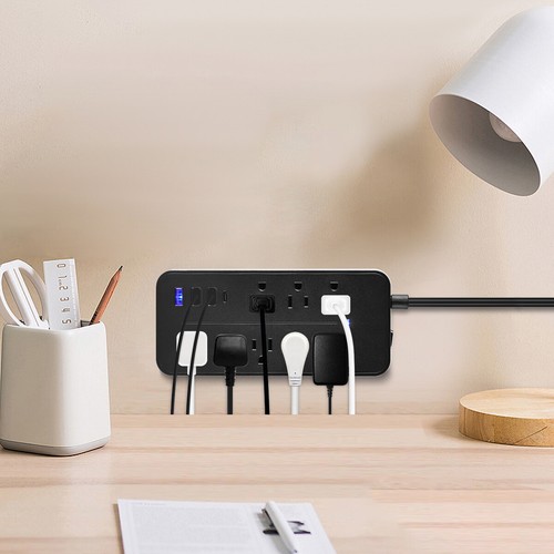 Lot Wall Mountable Usb Surge Protector Power Strip With USB Ports 8 ...