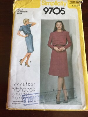 SIMPLICITY Miss Dress Pattern No 9705 Size 14 | eBay