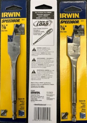 Irwin 88814 Speedbor Wood Boring Bit 7/8" x 6" 3PKS USA | eBay