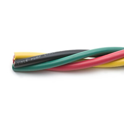500' 8/3 Twisted Submersible Cable With Ground Well Pump Wire 600V | eBay