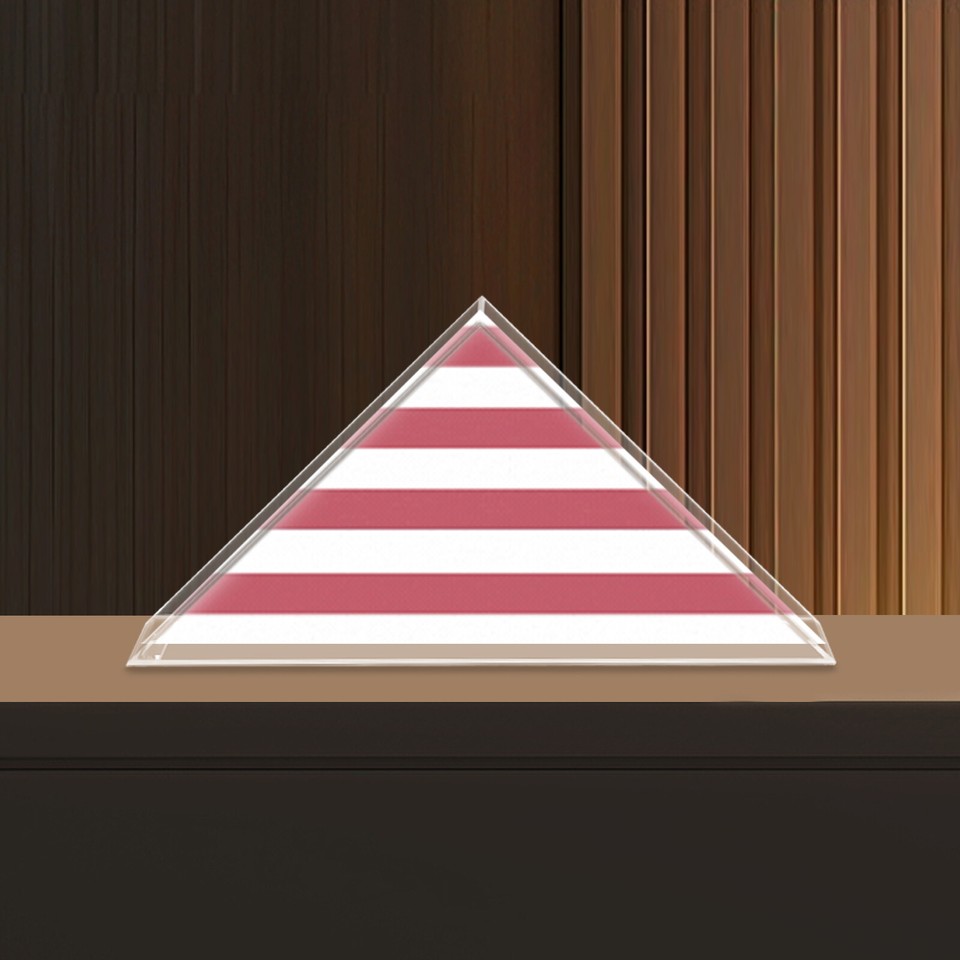 Flag Display Case Clear Acrylic Flag Box Triangle Holder for Table Wall ...