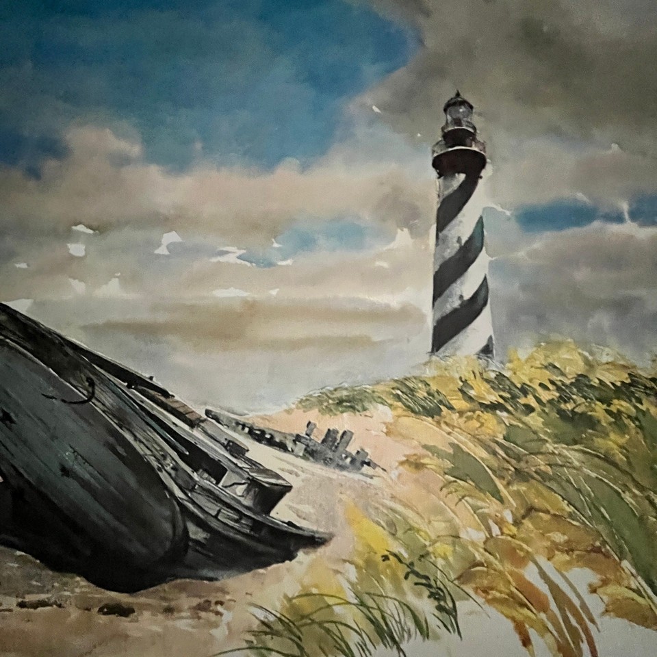 Cape Hatteras Light, Outer Banks - Phil Austin Lithograph 13x17" Art ...