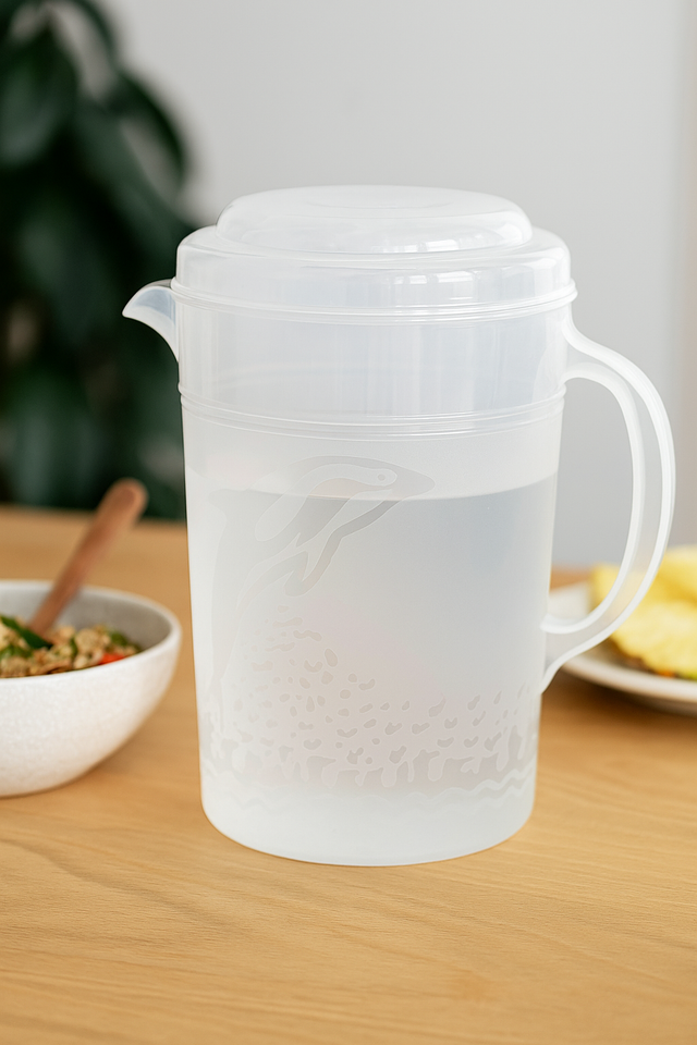 2.2Ltr Reusable Plastic Fridge Jug Pitcher With Lid Water Milk Juice ...