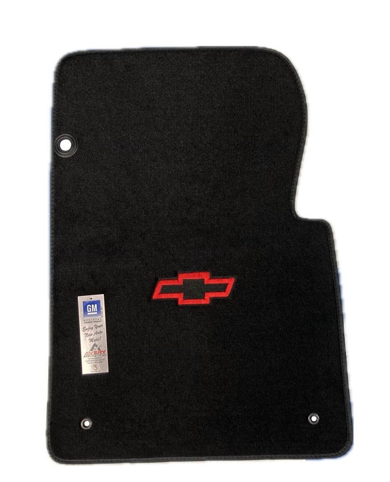 1967-1970 Chevy C10 K10 Floor Mats Black | Front | Embroidered Bowtie ...