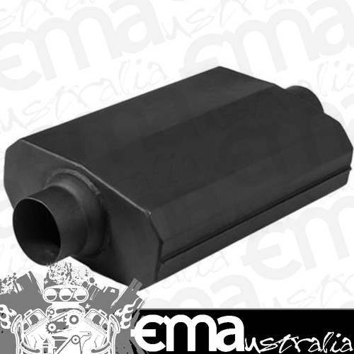 Proflow PFEEM21514 Muffler Black Flow Chamber 2" Centre Inlet to 2 ...