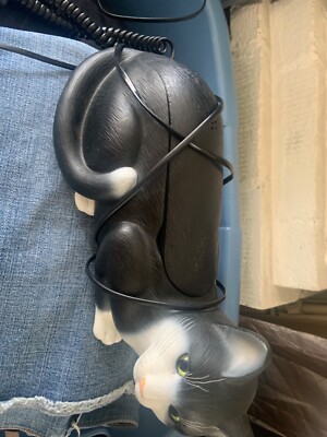 black and white cat plug in phone | eBay