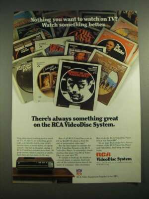 1982 RCA VideoDisc System Ad - Nothing You Want to Watch on TV? | eBay