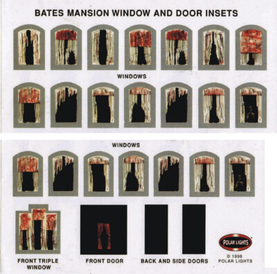 HO SCALE BATES MANSION~PSYCO HOUSE~WINDOW CURTAINS~POLAR LIGHTS~HAUNTED ...